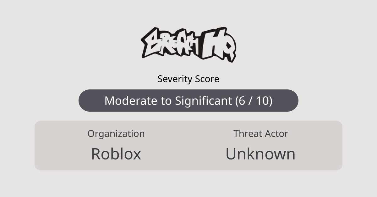 Roblox Data Breach - Jul 2024